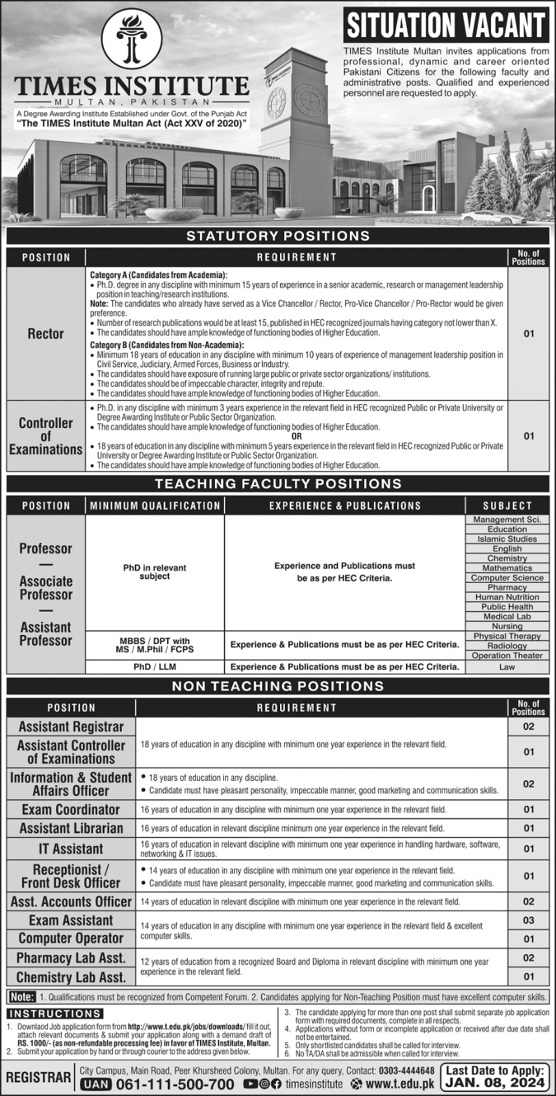 TIMES INSTITUTE | Careers