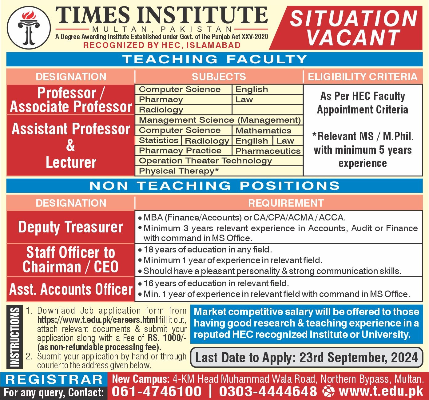 TIMES INSTITUTE | Careers
